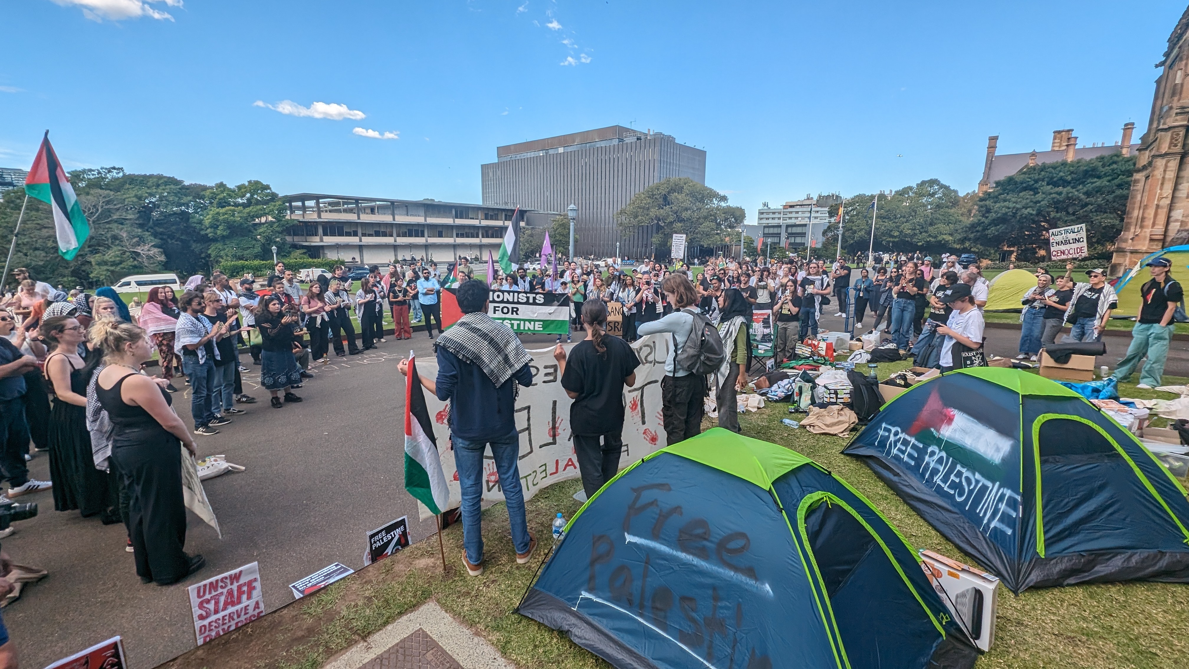 Gaza solidarity encampment begins at Sydney University | Red Flag